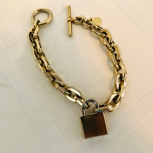 MICHAEL Michael Kors | Jewelry | Michael Kors Gold Chain Logo Padlock ...
